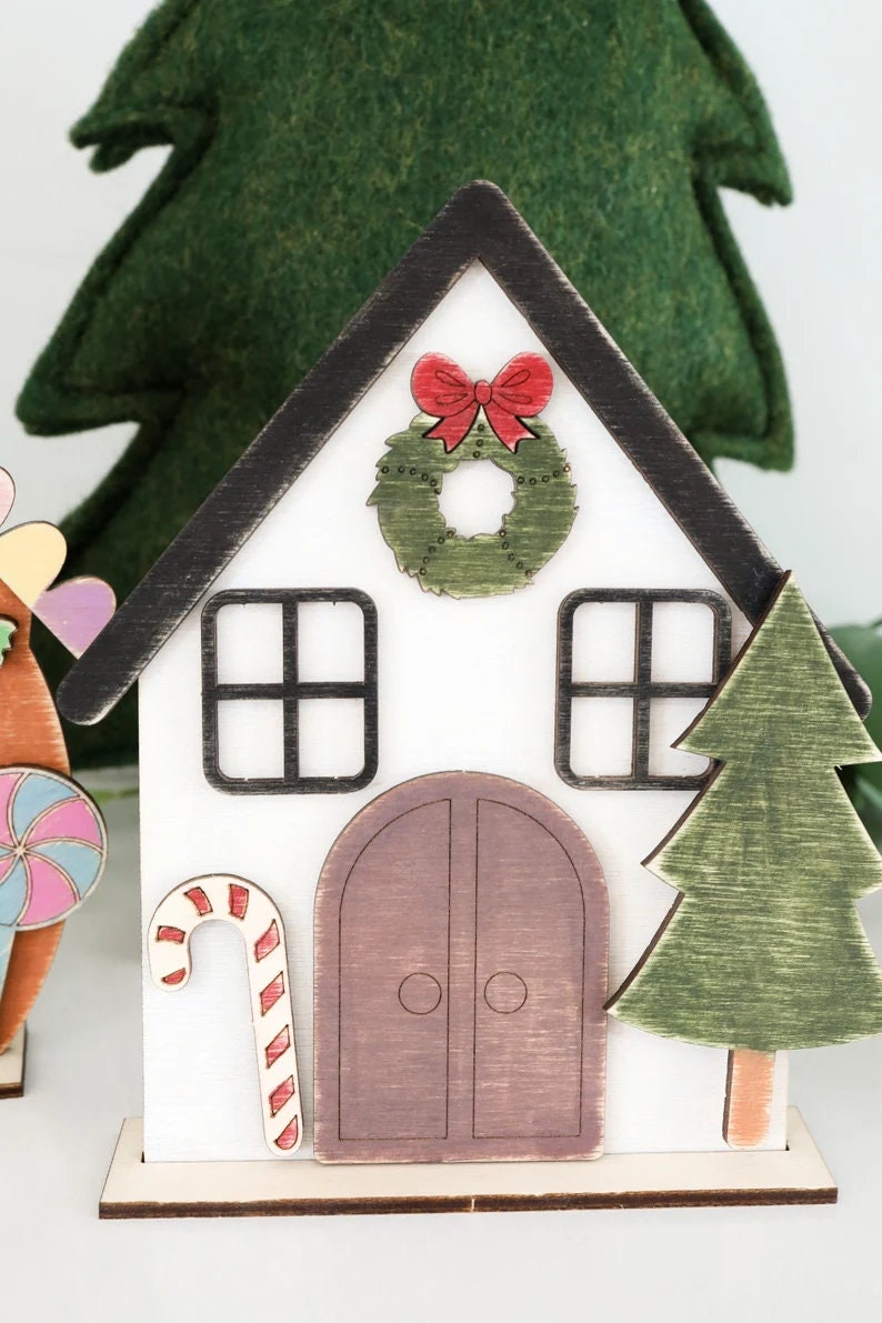 Interchangeable Design Your Own Gingerbread House, Cute Kid Christmas ...