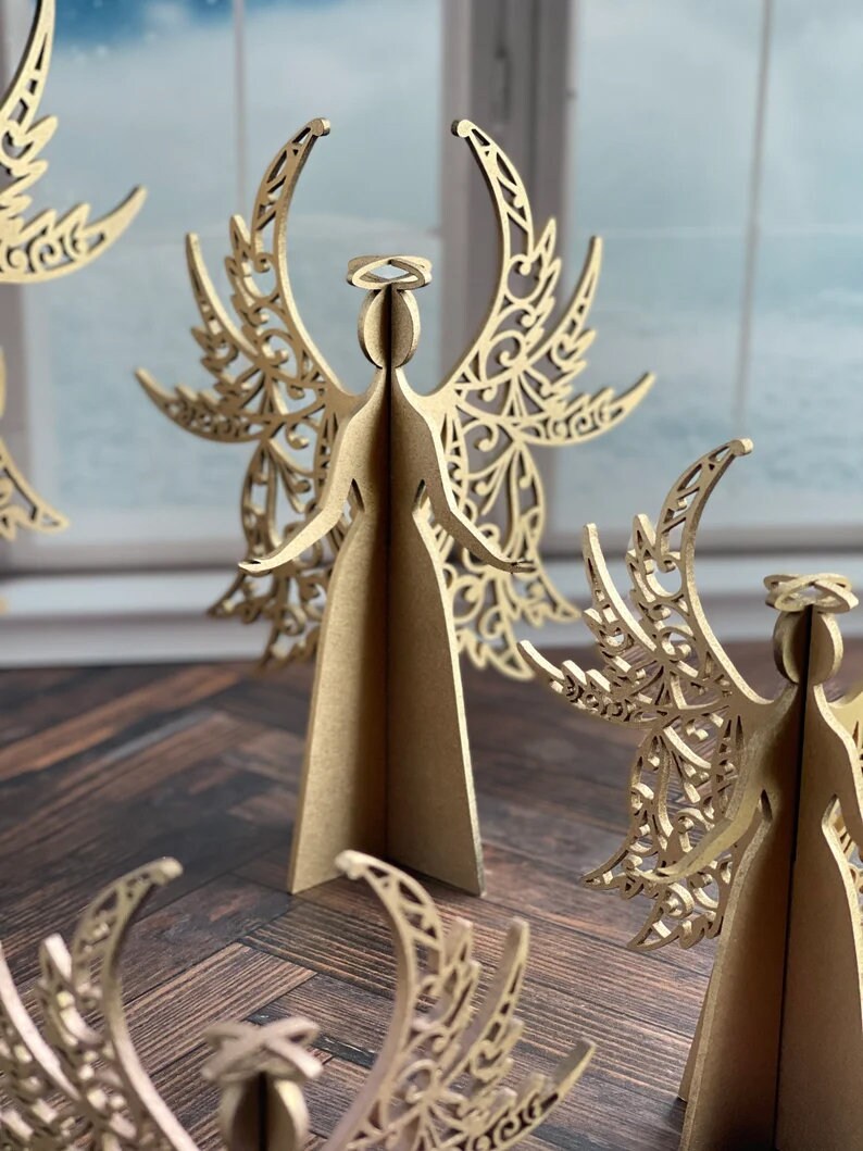 3D Angels, Angel Figurine, Christmas Angel, Set of 5, Home Decor ...