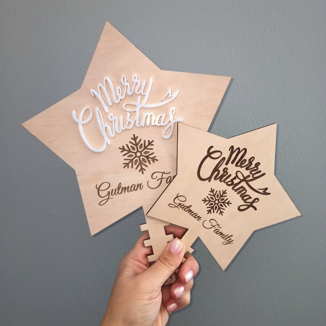 Custom Christmas Tree Topper Star, Christmas Decoration, Scandi ...