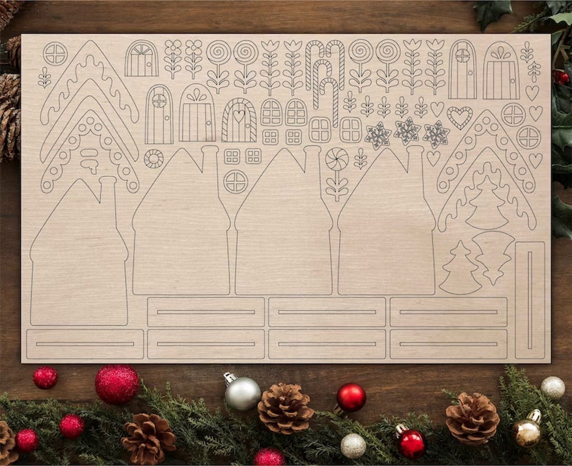 Interchangeable Design Your Own Gingerbread House, Cute Kid Christmas ...