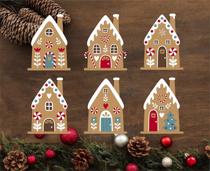 Interchangeable Design Your Own Gingerbread House, Cute Kid Christmas ...
