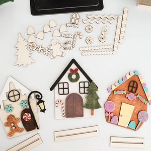 Interchangeable Design Your Own Gingerbread House, Cute Kid Christmas ...