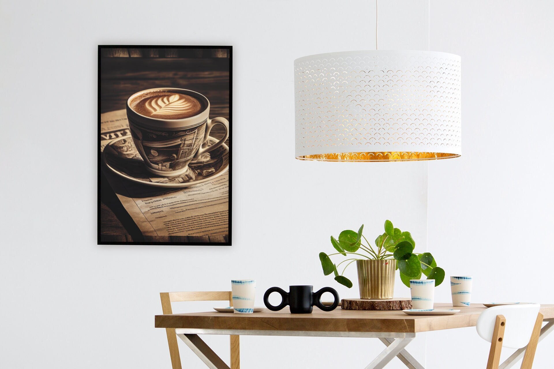 Vintage Coffee Printable Artwork, Retro Coffee Latte Poster, Coffee ...