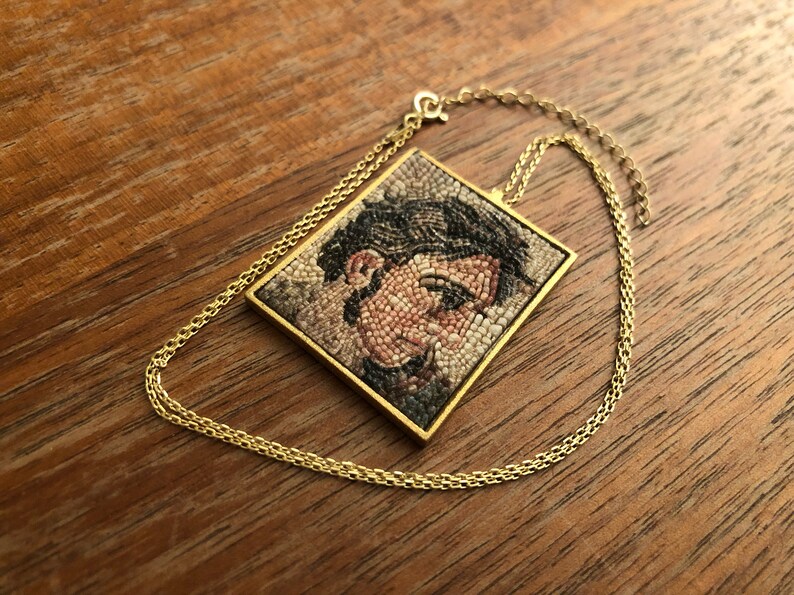 Alexander the Great Silver Mosaic Necklace. Silver Rectangle Necklace ...