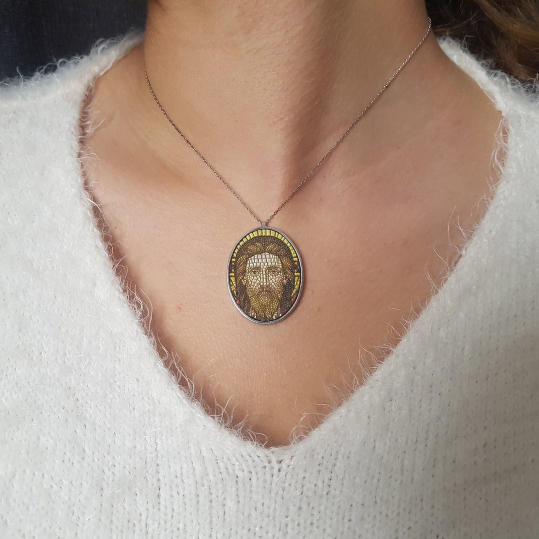 Christ Jesus Silver Necklace, Messiah Necklace, Christian 925 Sterling ...