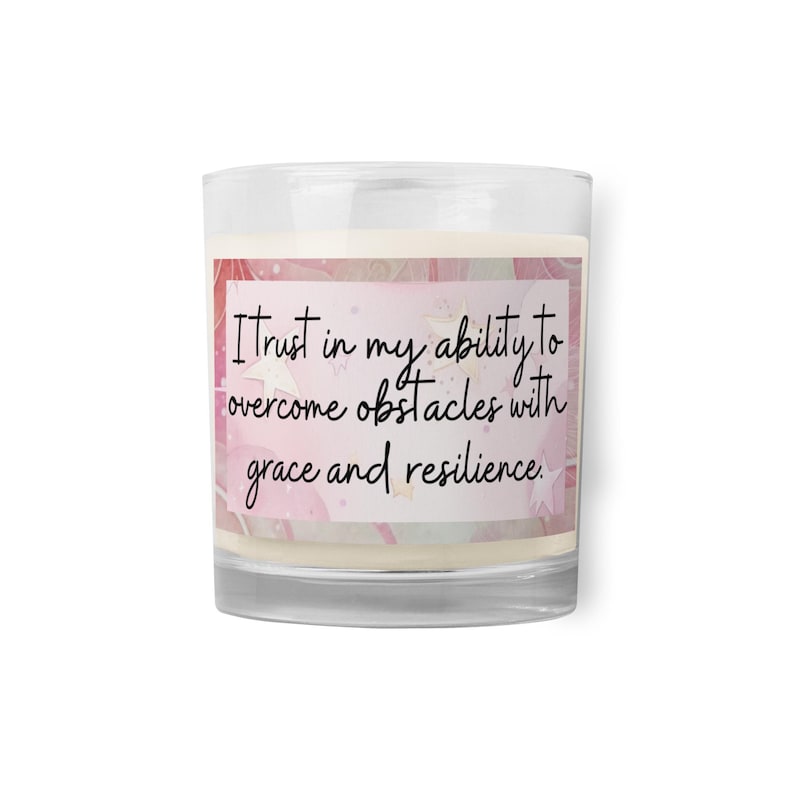 Positive Affirmations Glass Jar Soy Wax Candle, “I Trust in My Ability ...