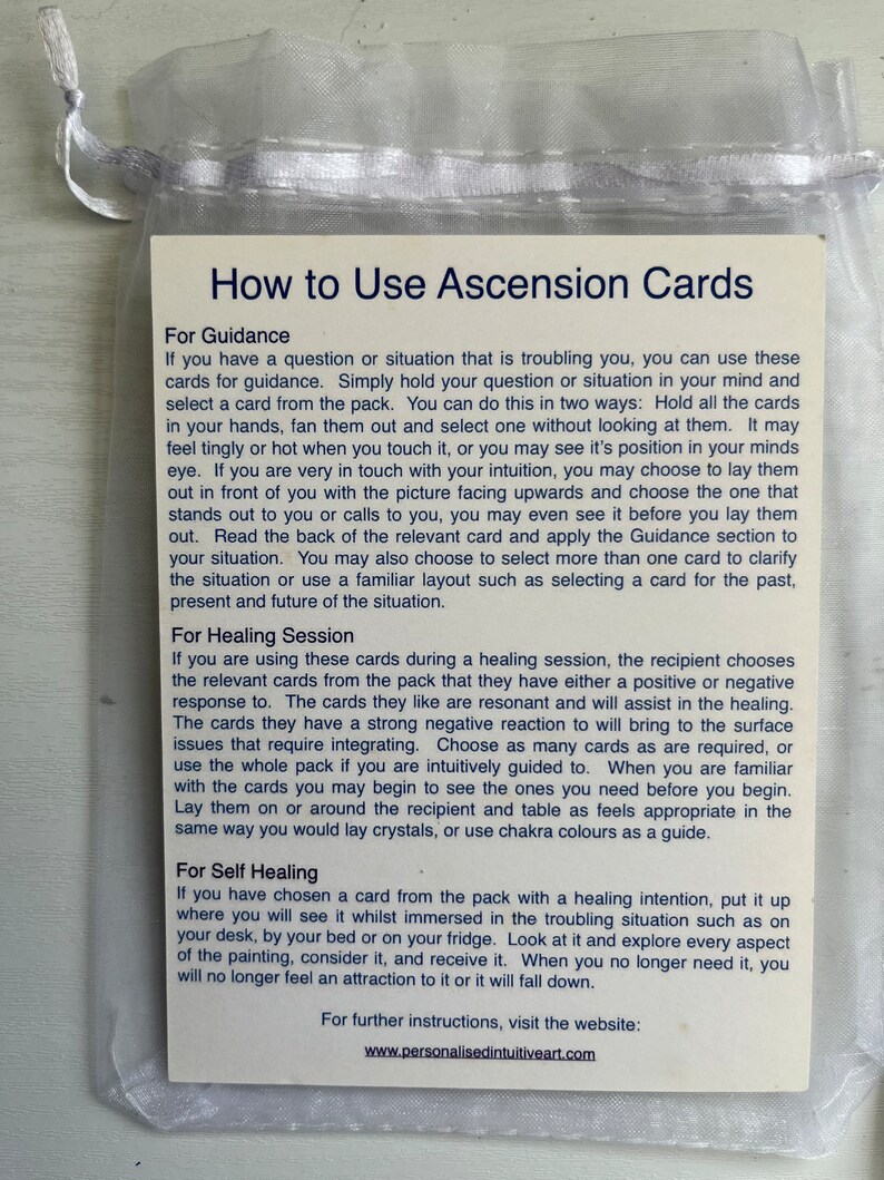 High Vibrational Ascension Cards, Activated With Light Codes for Self ...