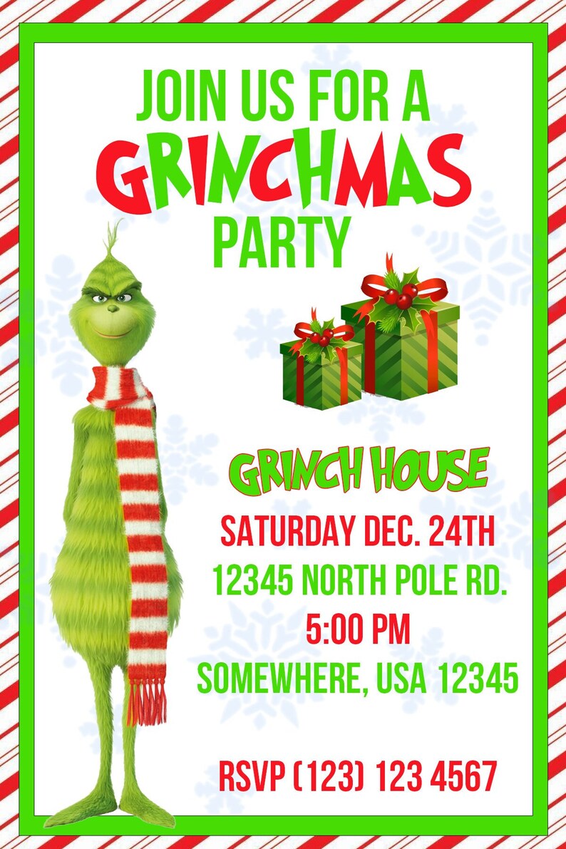 Grinchmas Christmas Invitation, Grinch Invite, the Grinch Invites ...
