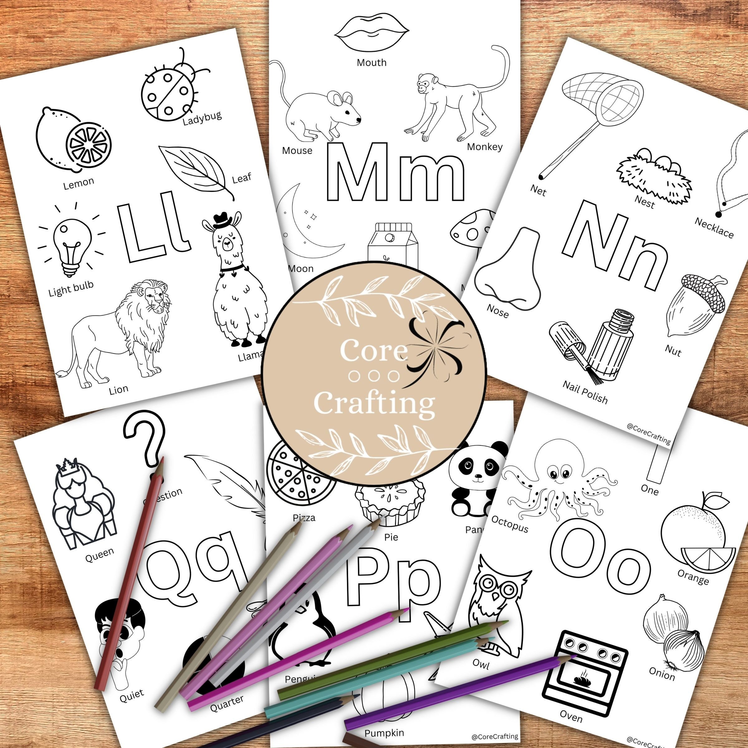 Alphabet Coloring Pages Printable Activity Book Worksheets Kindergarten ...