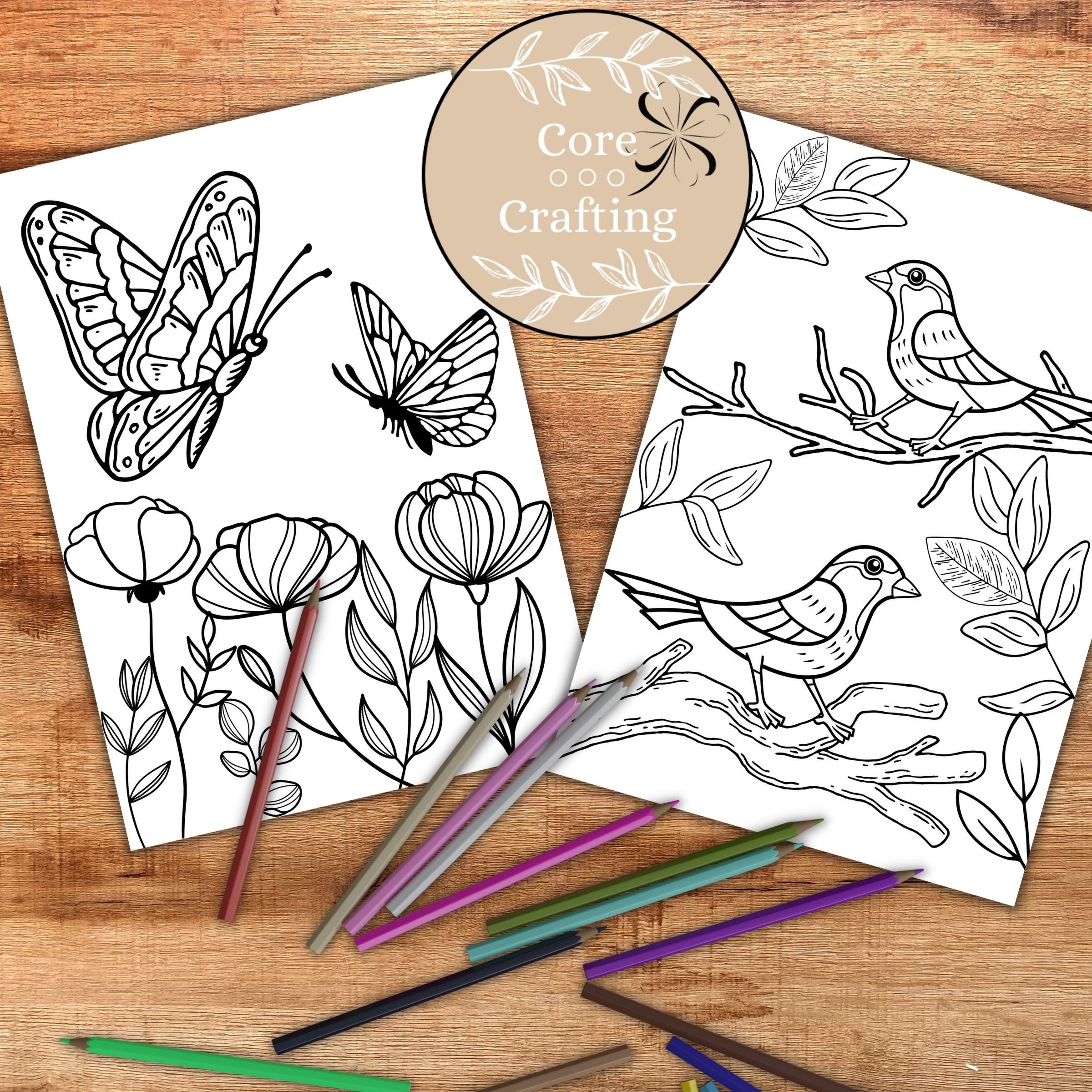 Printable Kids Animal Coloring Pages Sheets Dog Cat Coloring Toddlers ...