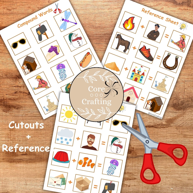 Compound Words Activity Sheet Worksheet Printable Cut Glue Preschool ...