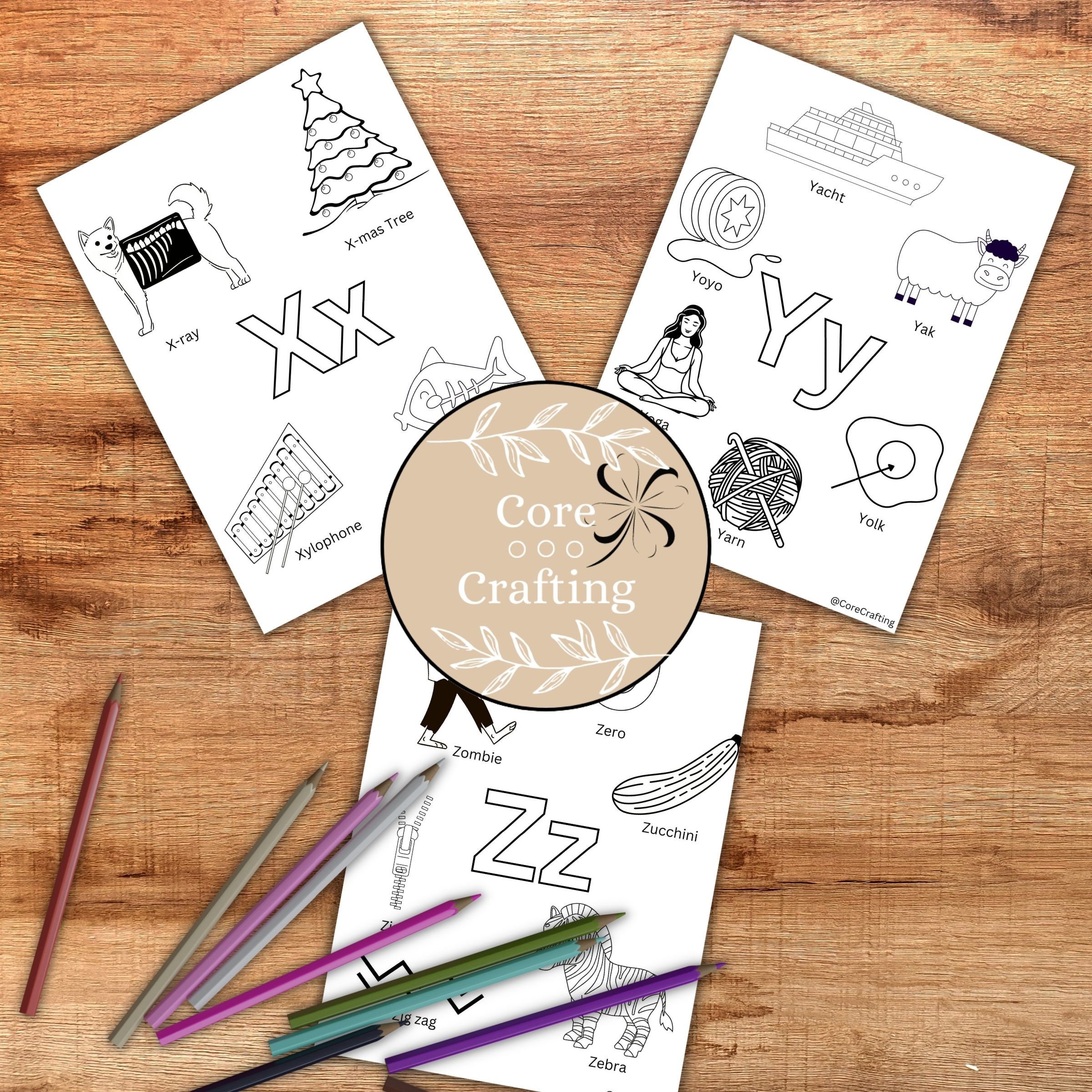 Alphabet Coloring Pages Printable Activity Book Worksheets Kindergarten ...