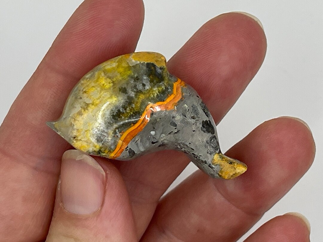 Bumblebee Jasper Dolphin Carving - Etsy