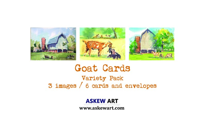 Goat Cards Greeting Card for Goat Lover Gift by Bob Askew Sewanee Goats ...