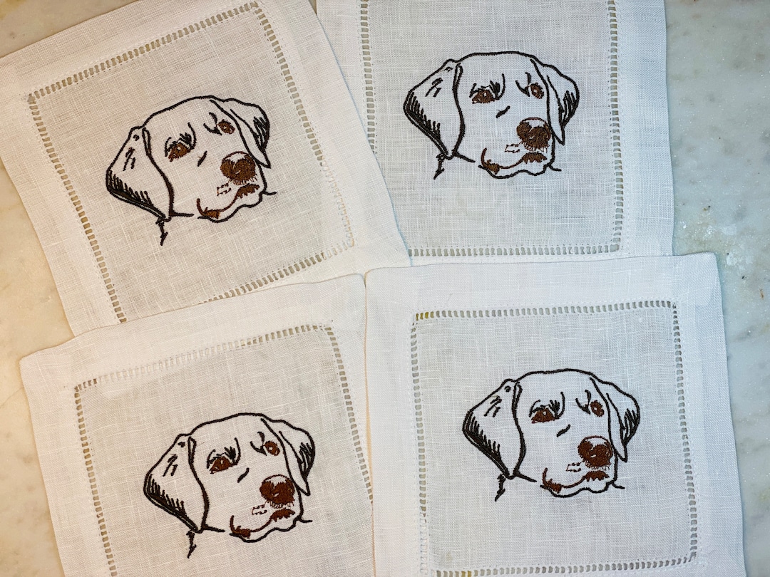 Chocolate Lab Cocktail Napkins Labrador Retriever Brown Lab Dog Napkin ...