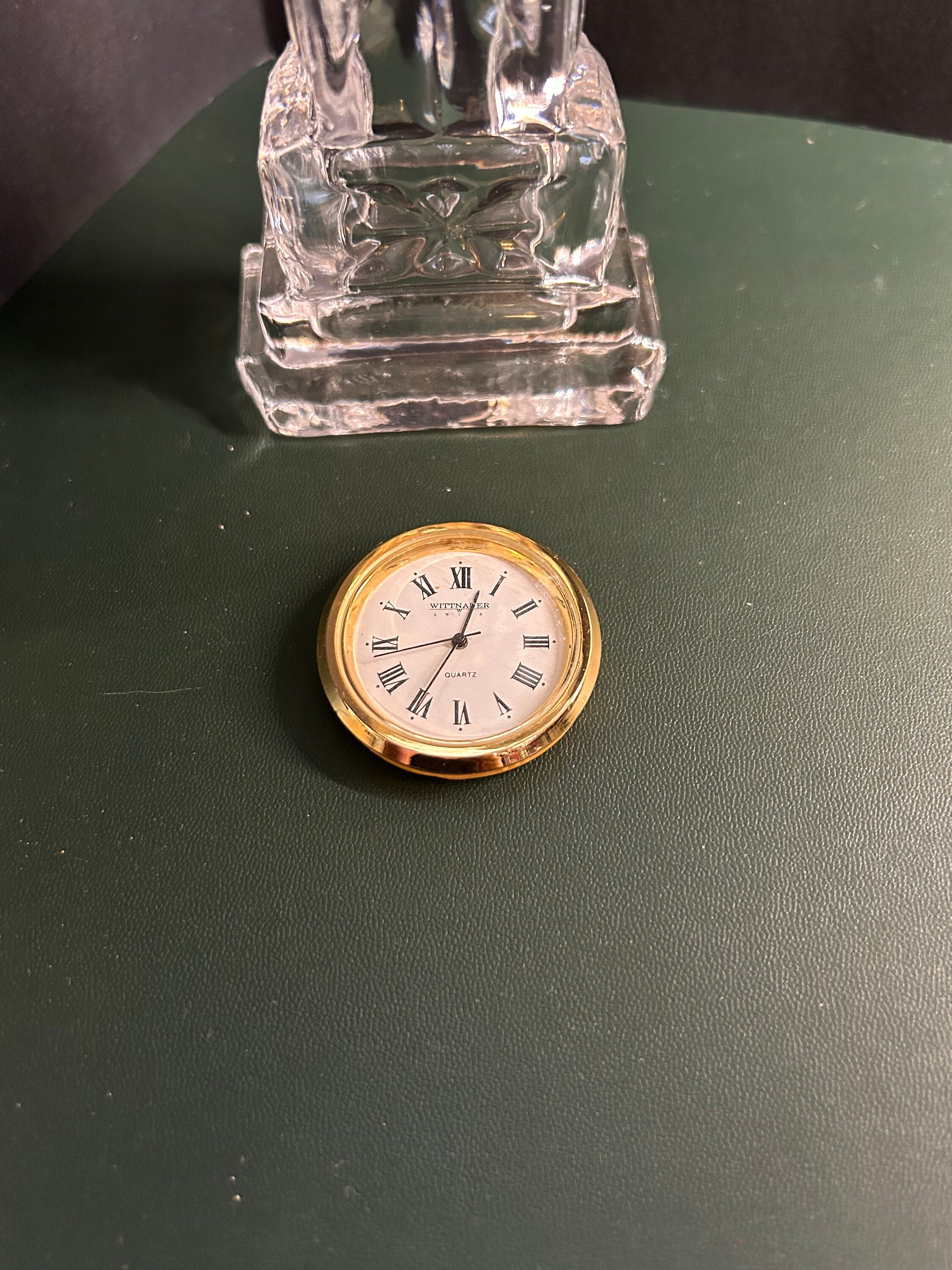 Vintage Crystal Glass Tower Clock - Etsy