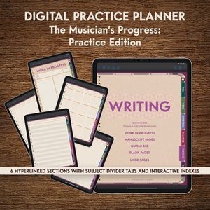 Digital Music Planner Hyperlinked Tabs, Interactive Divider Menus for ...