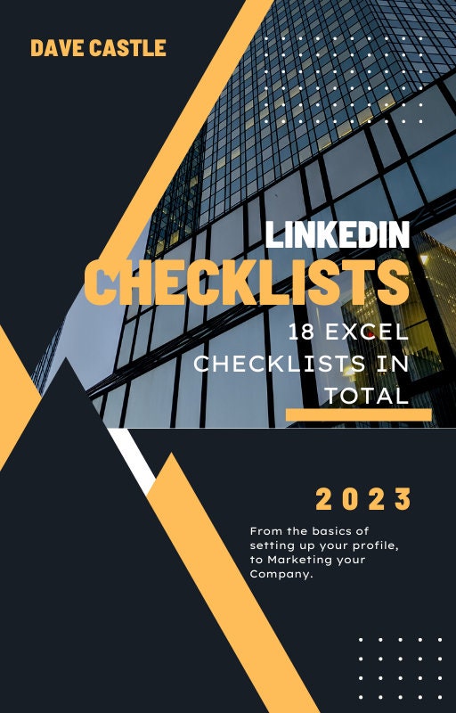 Excel Spreadsheet: Linkedin Checklist Collection. 18 Complete Lists ...