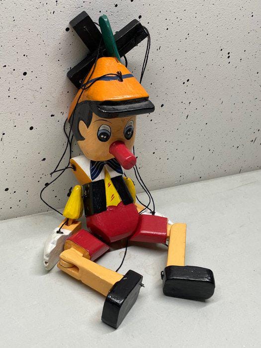 Cute Old Pinocchio Puppet (1) - Wood - Etsy
