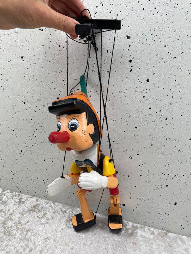 Cute Old Pinocchio Puppet (1) - Wood - Etsy