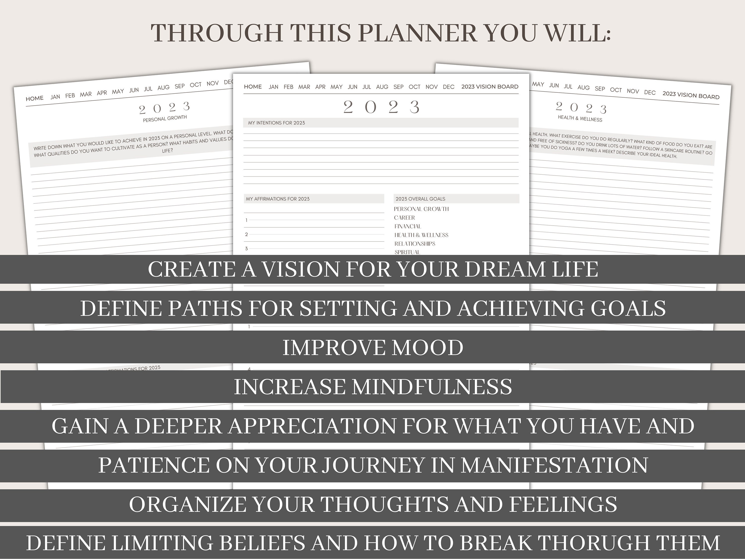 Digital Goal Planner Goodnotes Goal Tracker and Goal - Etsy
