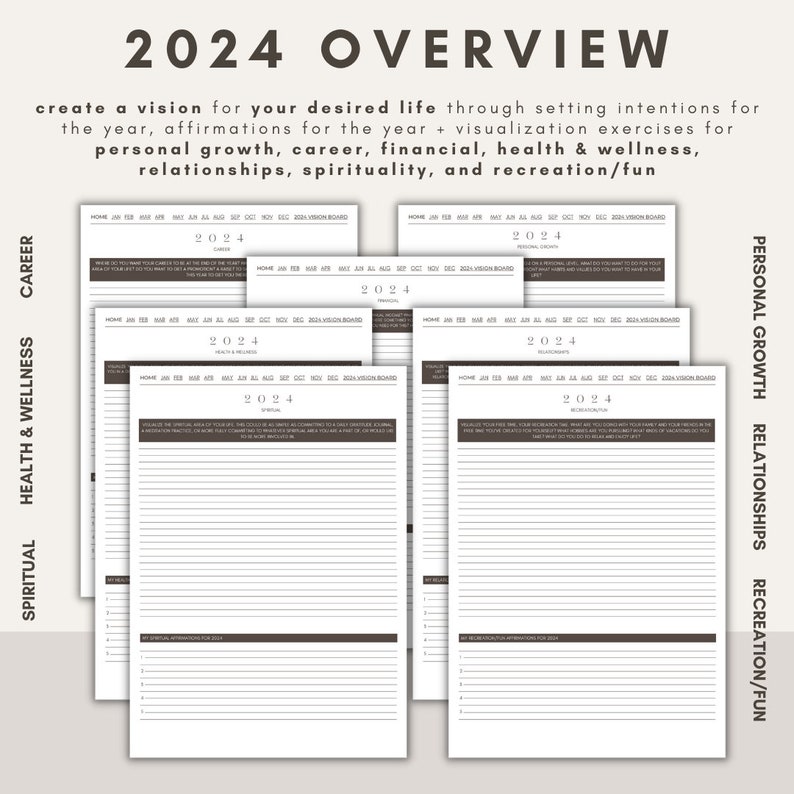 2024 Digital Goal Planner for Goodnotes - Daily Productivity & Personal ...