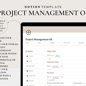 Notion Project Management OS | Notion Project Planner | Task Management ...