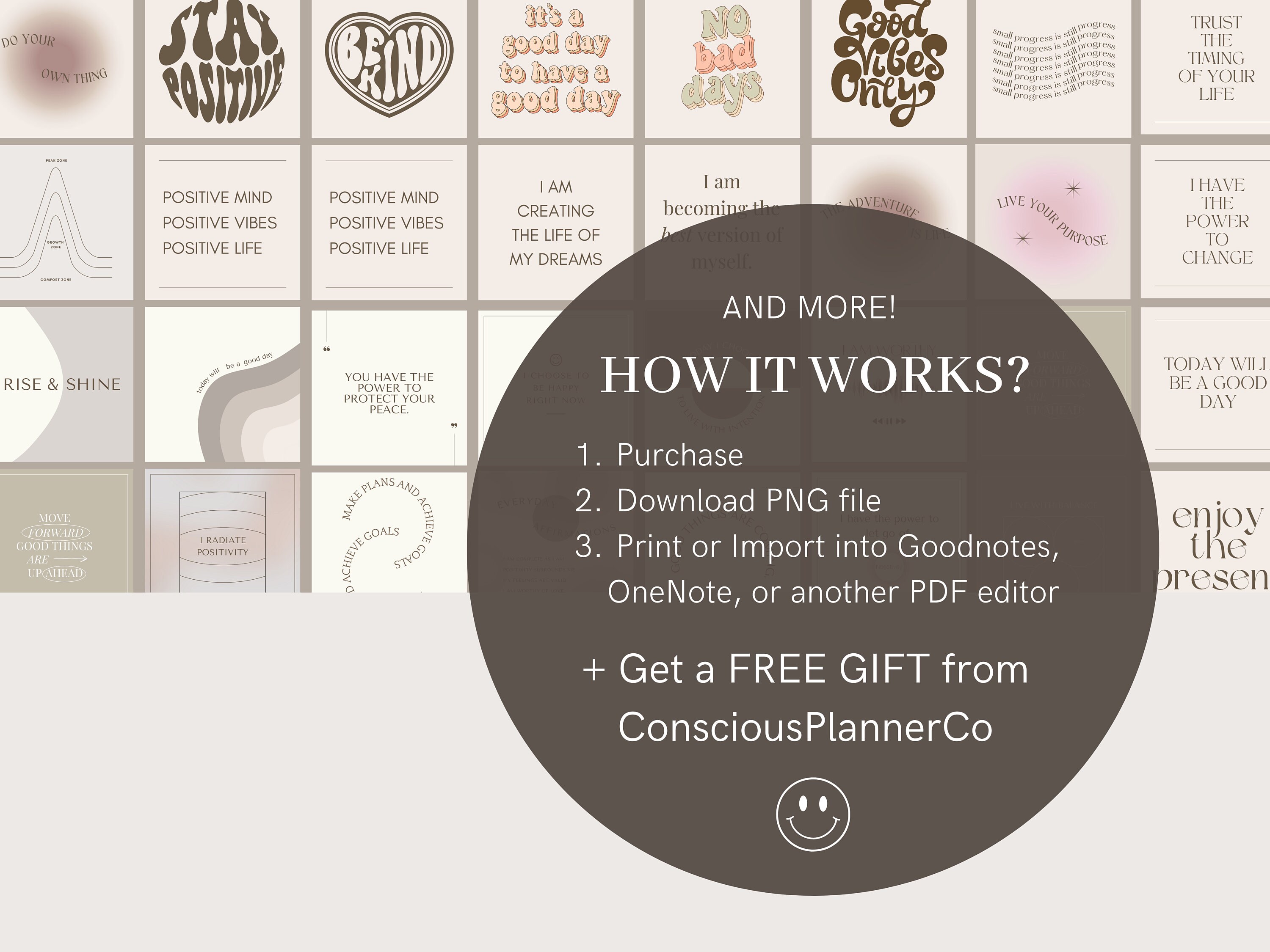 Aesthetic Digital Stickers | Mood Board Digital Stickers for Goodnotes ...