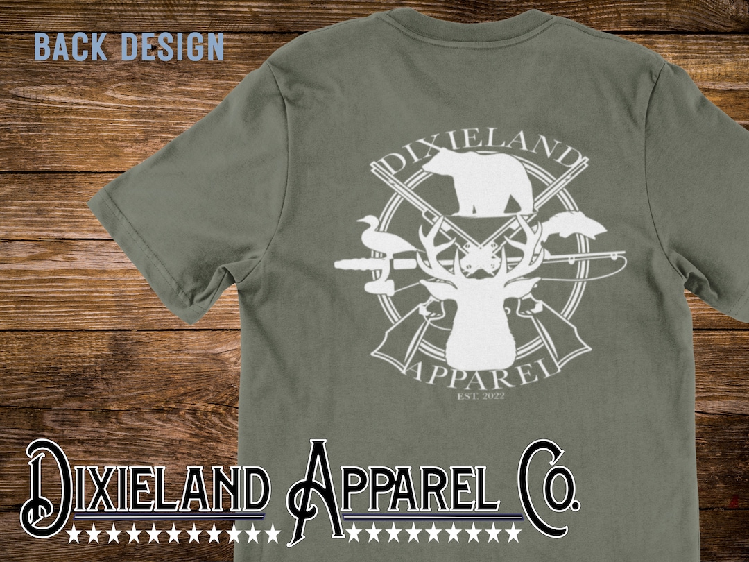 Dixieland Apparel Logo on Sage Comfort Colors Unisex Featuring Deer ...