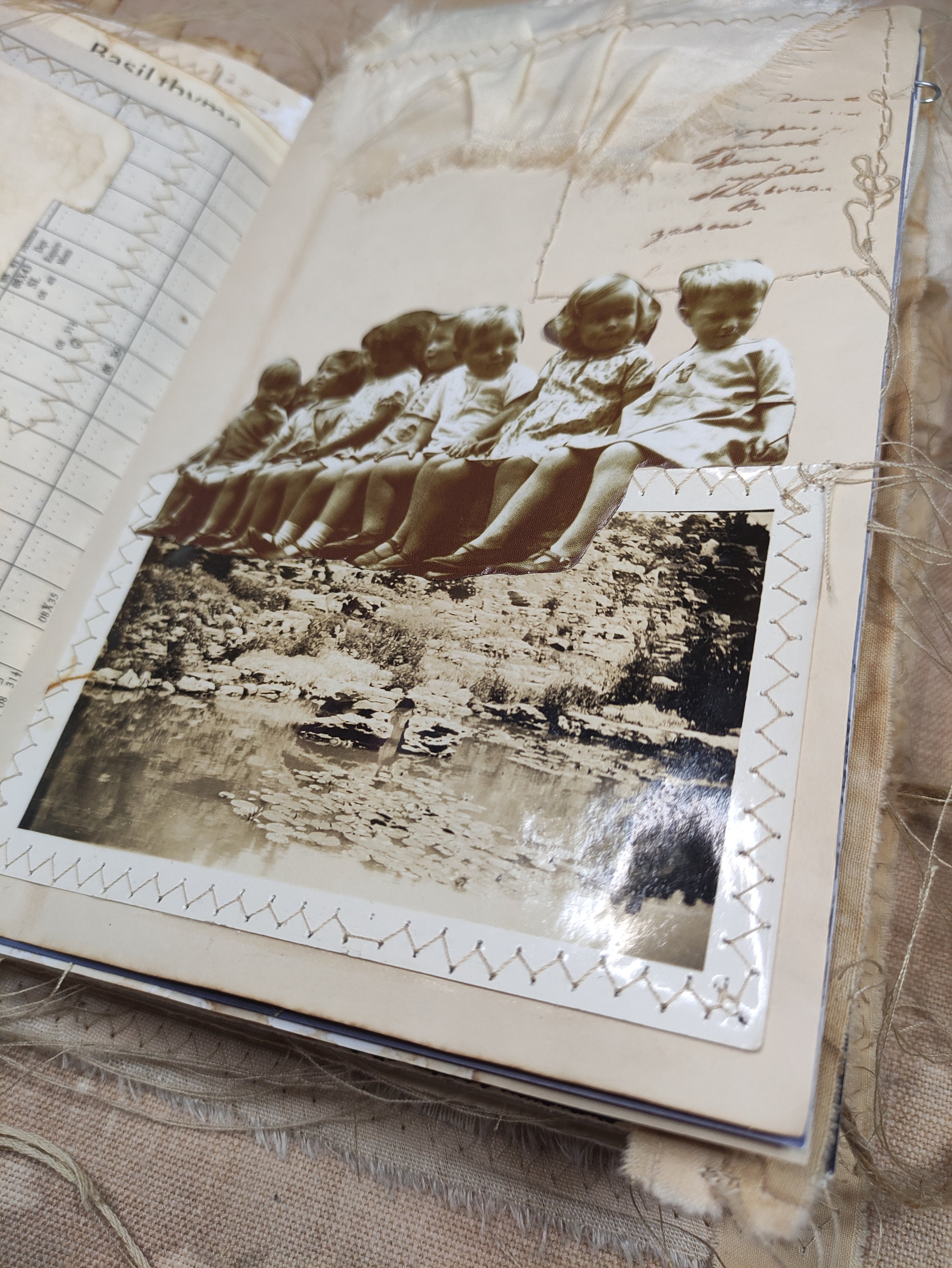 Vintage Aesthetic And Roses Junk Journal Handmade Black Notebook