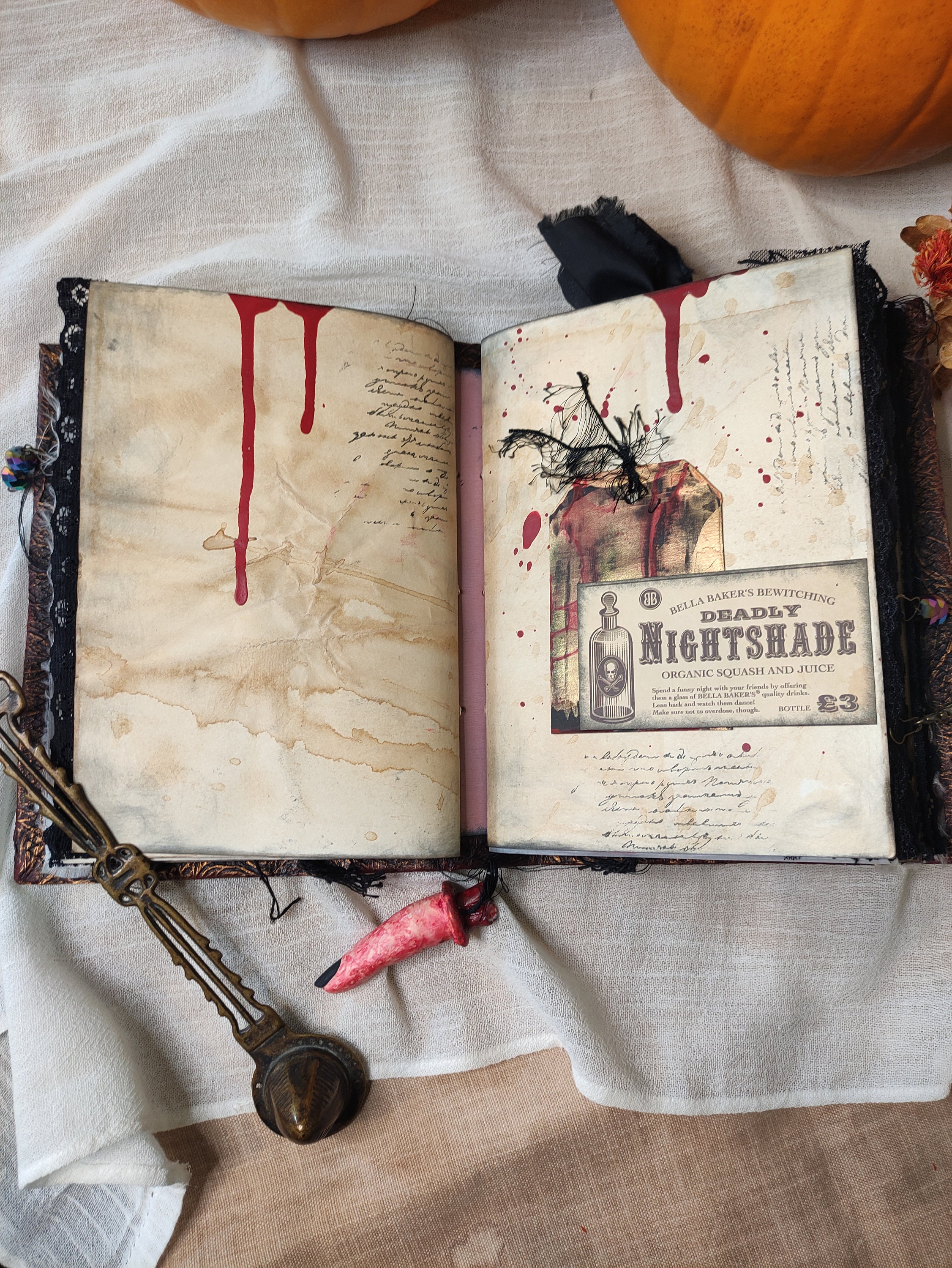 Gothic Macabre Vampire Junk Journal Handmade Notebook Vitage - Etsy