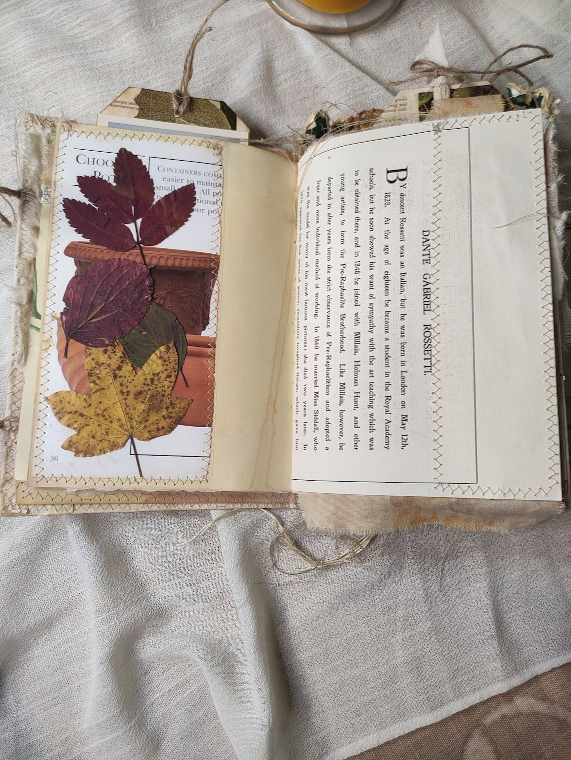Botanical Autumn Junk Journal ~ Nature Fall Journal ~ Handmade Notebook ...