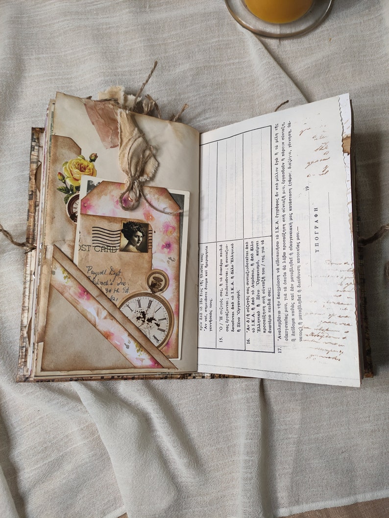 Trust Your Heart ~ Vintage Junk Journal ~ Handmade Notebook ~ Vintage ...