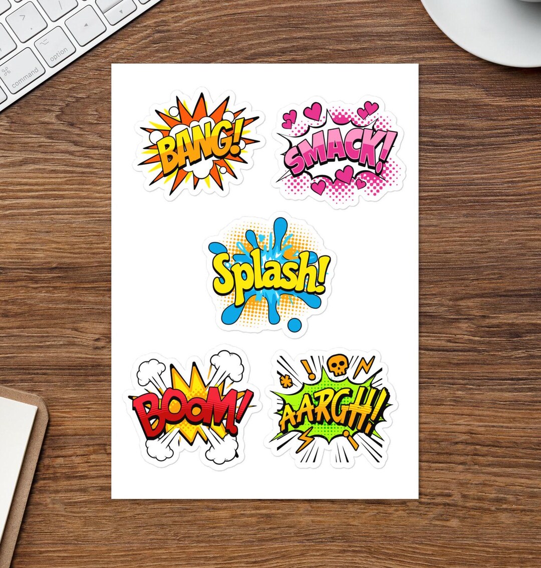 Explosion of Action Words Sticker Sheet - Etsy