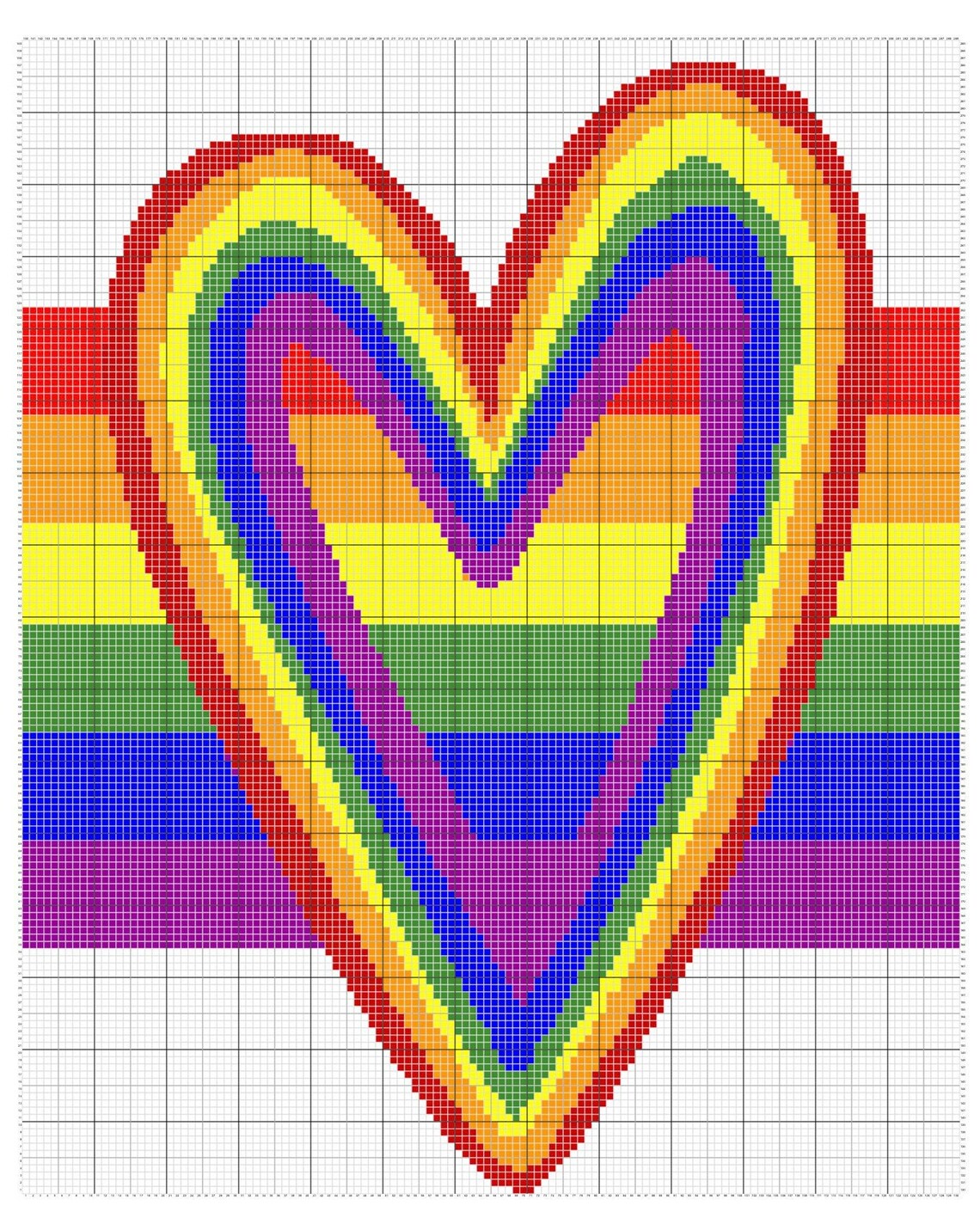 Pride Rainbow C2C Crochet and Cross Stitch Pattern | Afghan | Lgbtq ...