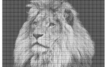 Lion Graphghan Crochet and Cross Stitch Pattern Afghan Graphghan Pixel ...
