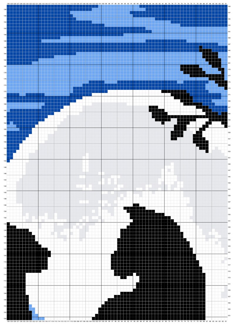 Moon Light Cats Crochet Graphghan and Cross Stitch Pattern | Pixel ...