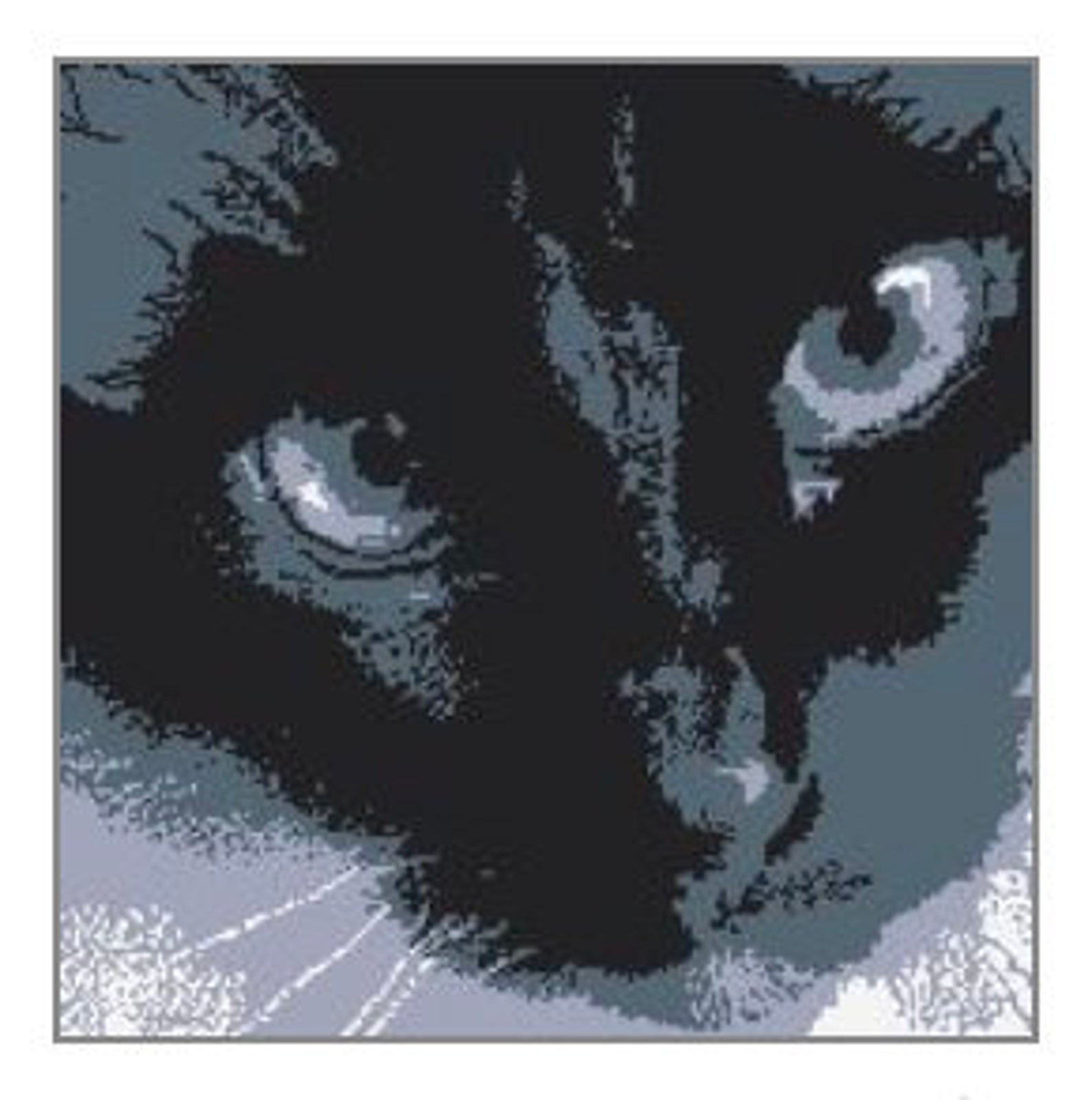 Cat Crochet Graphghan and Cross Stitch Pattern | Pixel Blanket | Afghan ...