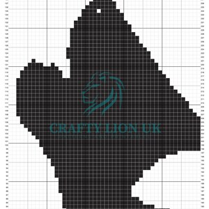 Wolf Moon C2C Crochet and Cross Stitch Pattern Afghan Graphghan Pixel ...