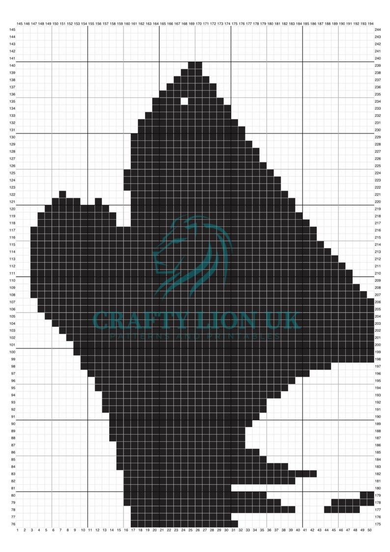 Wolf Moon C2C Crochet and Cross Stitch Pattern Afghan Graphghan Pixel ...