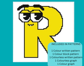 Letter B C2C Crochet | Afghan | Graphghan | Pixel Blanket | 80x80 - Etsy