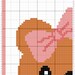 Pink Bow Bear C2C Crochet Pattern Afghan Graphghan Pixel Blanket 80x80 ...