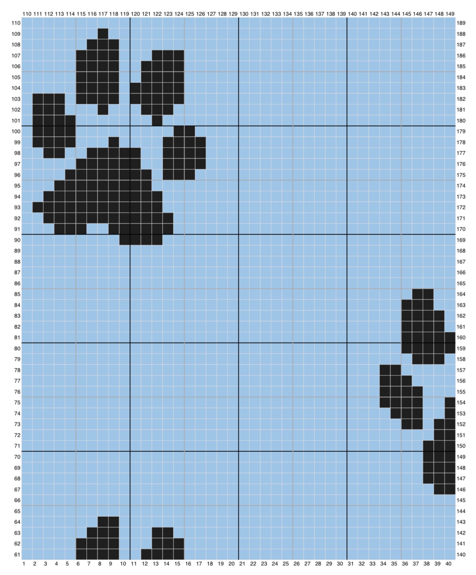 Paw Print C2C Crochet Blanket Pattern | Afghan | Graphghan | Pixel ...