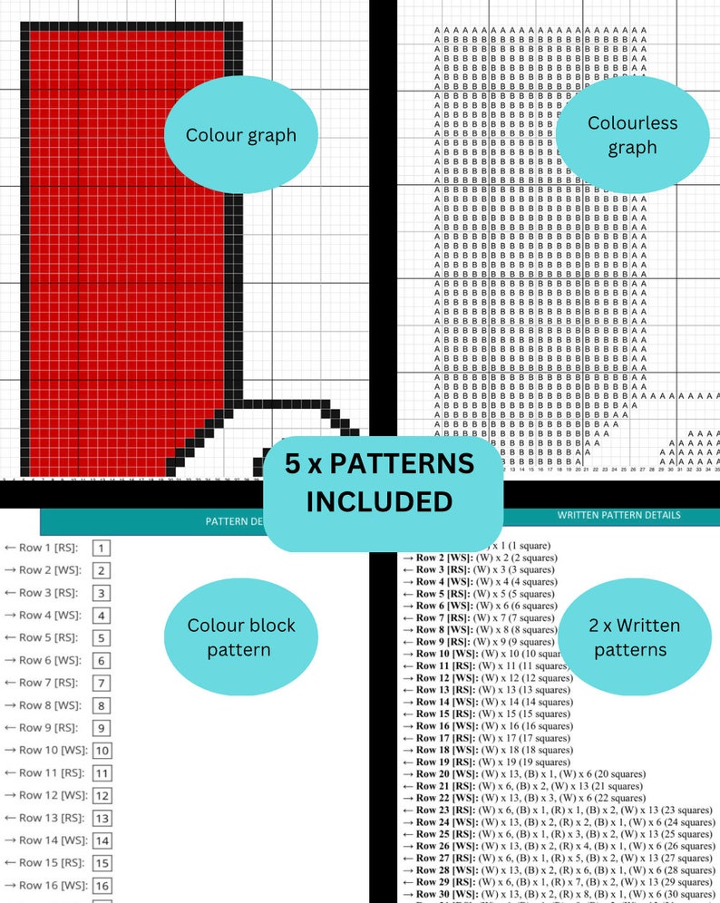 Letter U C2C Crochet Blanket Pattern | Afghan | Graphghan | Pixel ...