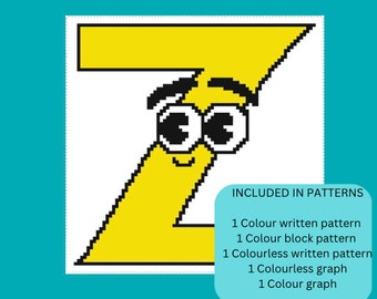 Letter D C2C Crochet Blanket Pattern | Afghan | Graphghan | Pixel ...