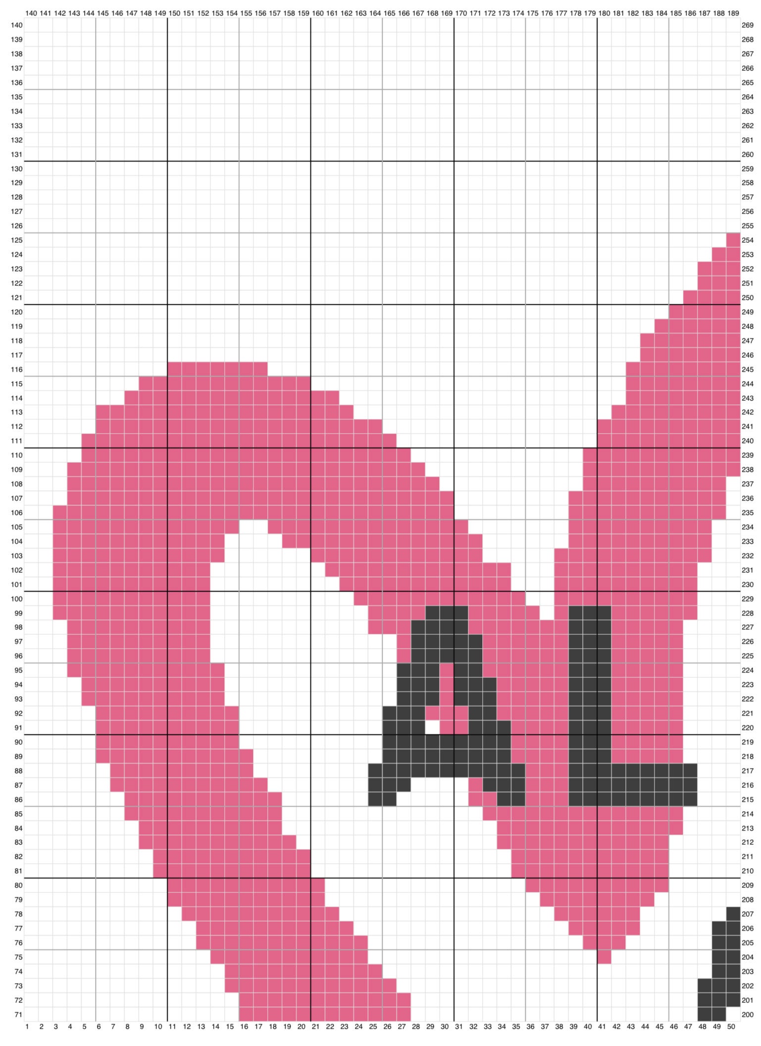 Always and Forever Heart C2c/mini C2C Crochet and Cross Stitch Pattern ...