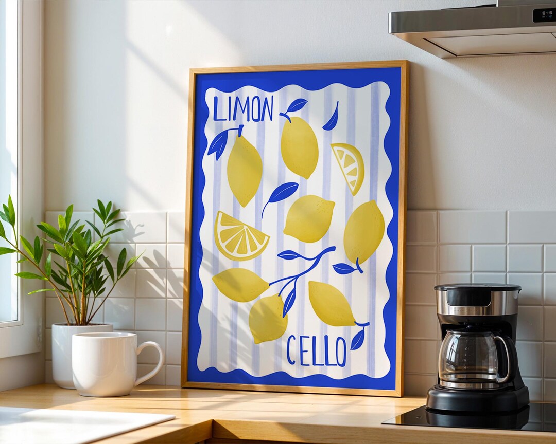 Limon Cello Digital Art Print | Kitchen Print | Printable Wall Art - Etsy