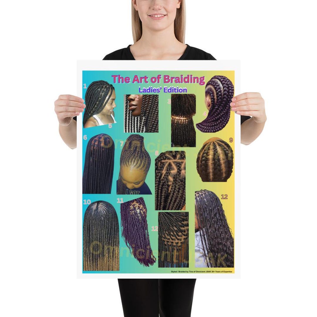 Ladies Braiding Hairstyles Poster 18 X 24 Inches - Etsy