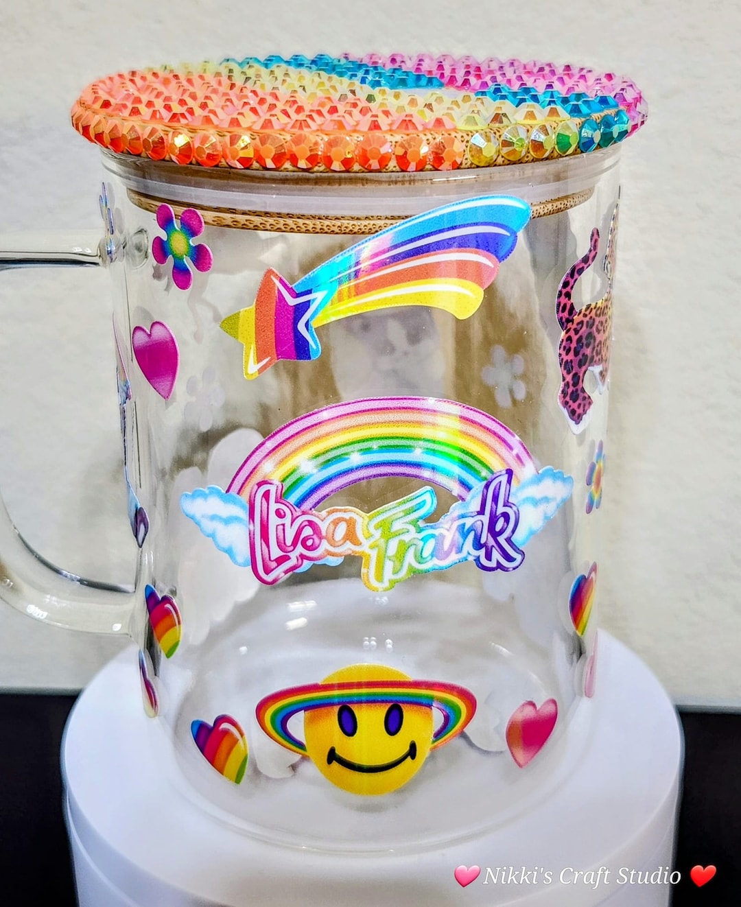Custom Lisa Frank 17oz Glass Coffee Mug - Etsy