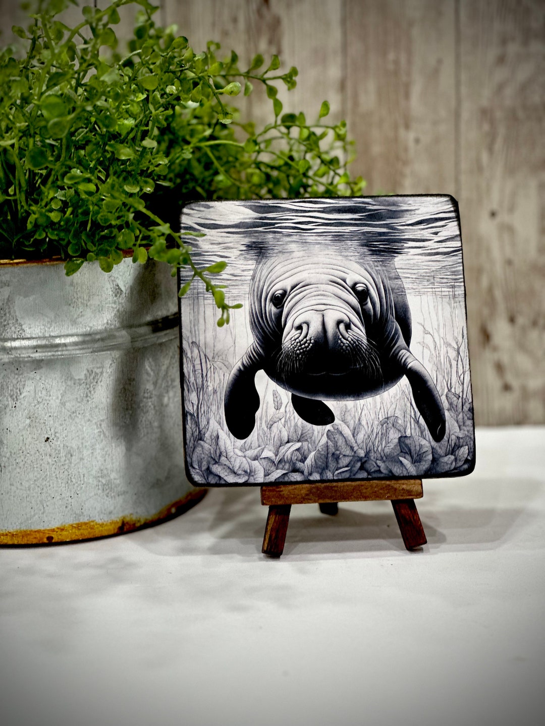 Manatee Art, Coastal Collection, Wood Art, Nautical Decor, Beach House ...